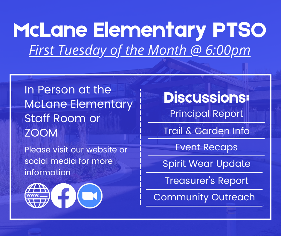 PTSO Meeting Information – McLane Elementary PTSO